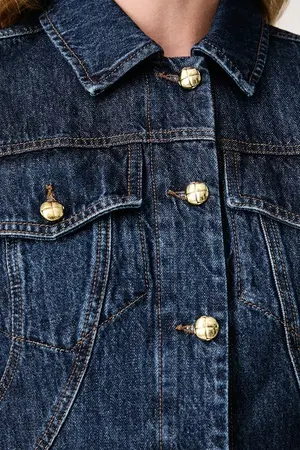 Marella Mlstrine Button-front Long-sleeve Denim Jacket