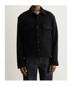 Studio Nicholson Long-sleeve, Wide-collar Jacket