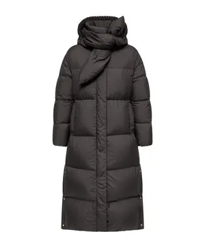 Moncler Ornement Hooded Long Down Jacket