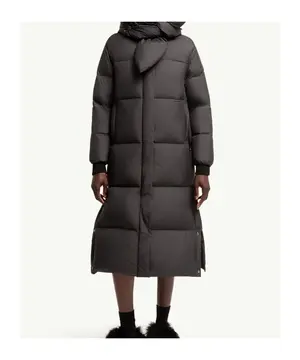 Moncler Ornement Hooded Long Down Jacket