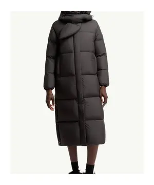 Moncler Ornement Hooded Long Down Jacket