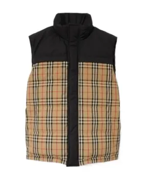 Burberry Check-printed Reversible Padded Gilet