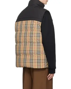 Burberry Check-printed Reversible Padded Gilet