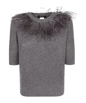 Fabiana Filippi Feather-trim Sweater