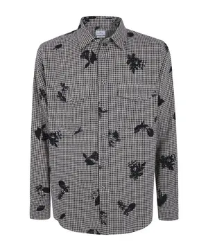 Paul Smith Floral-print Gingham Shirt