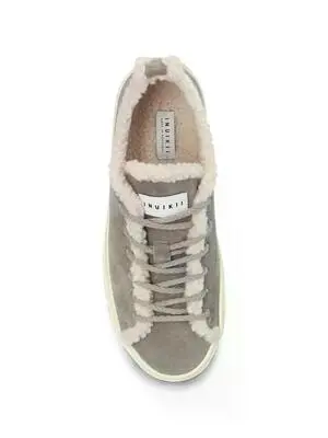 Inuikii Shearling Low Lace Up Sneakers