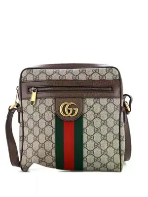 Gucci Ophidia Messenger Bag Gg Coated Canvas Small Crossbody Bag - Brown