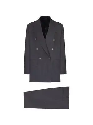 Tagliatore Double-breasted Wool Suit - Grey