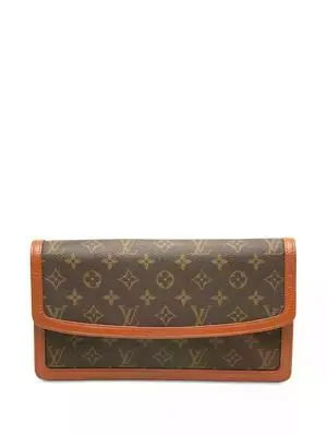 LOUIS VUITTON 1994 Monogram Pochette Dame Gm Clutch Bag - Brown