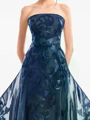 GEMY MAALOUF Strapless Jacquard Dress