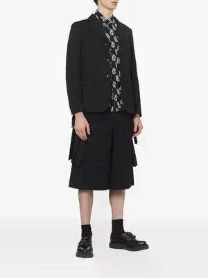 Comme Des Garçons Buckled Pleated Coat