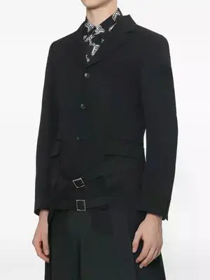 Comme Des Garçons Buckled Pleated Coat