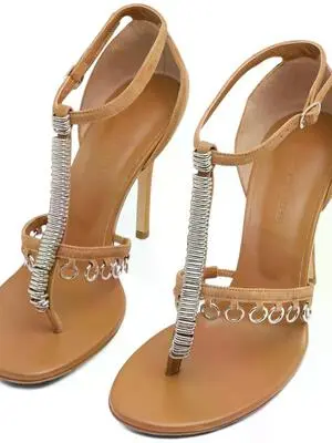Christopher Esber Ludo Pierced Suede Heeled Sandals