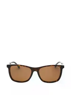 BOSS Tortoiseshell-effect Rectangle-frame Sunglasses - Brown