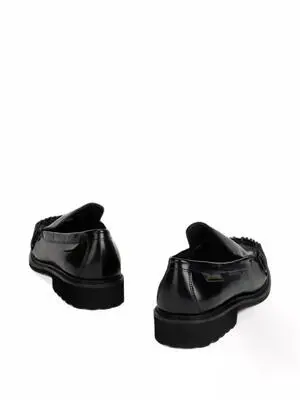 Moschino Stitched-detail Leather Loafers