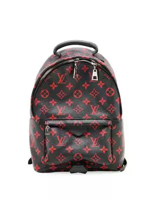 LOUIS VUITTON 2017 Limited Edition Monogram Infrarouge Mini Palm Springs Backpack - Black