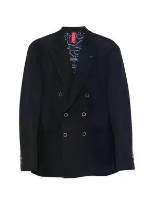 MANUEL RITZ Double-breasted Piquè Blazer