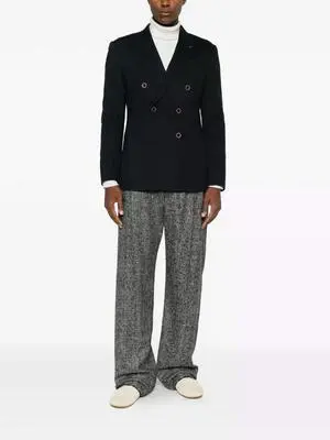 MANUEL RITZ Double-breasted Piquè Blazer