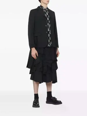 Comme Des Garçons Alphabet-print Zip-detail Shirt