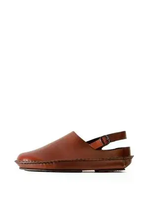 Hereu Cargol Whipstitch-detail Slingback Clogs - Brown