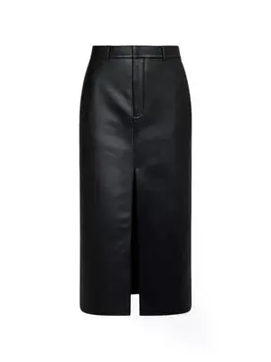THE FRANKIE SHOP Midi Maybelle Front-slit Belt-loop Skirt