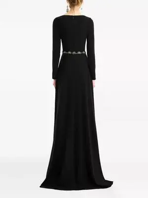 GEMY MAALOUF Bead-embellished Square-neck Dress