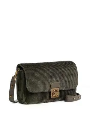 COCCINELLE Mini C-me Corduroy Cross Body Bag - Green
