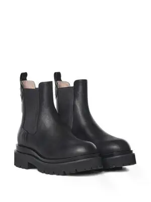 COCCINELLE Mavery Elasticated-panel Lug-sole Boots - Black