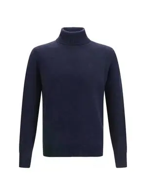 ARAGONA Turtleneck Sweater - Blue
