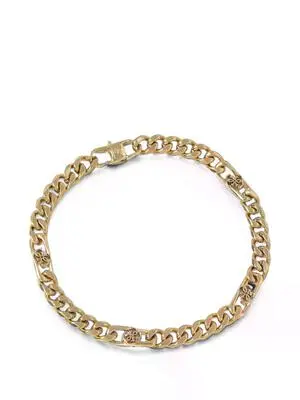 Guess Logo-plaque Curb-chain Bracelet - Gold