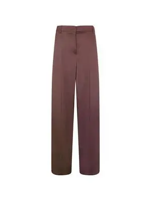 BLANCA VITA Pressed-crease Tailored Trousers - Brown