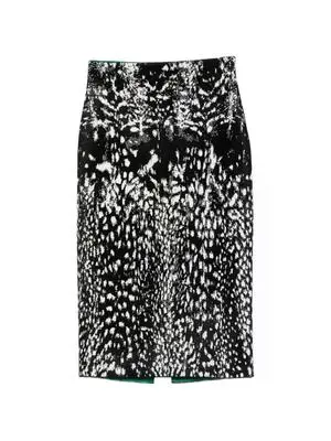 TOM FORD Lynx Jacquard Midi Pencil Skirt - Black