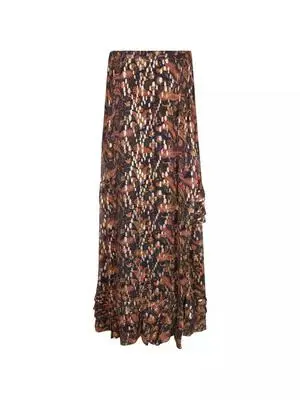 PHILIPPA 1970 Eliza Paisley-print Ruffled Maxi Skirt