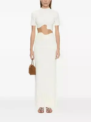 Christopher Esber Maparadita Pleated Maxi Skirt - White