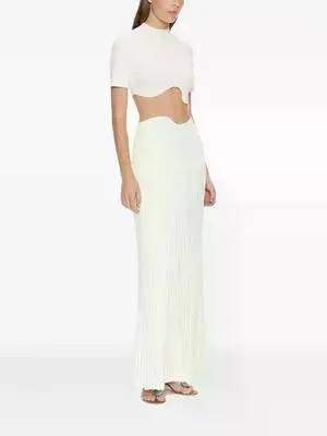 Christopher Esber Maparadita Pleated Maxi Skirt - White