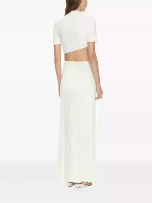 Christopher Esber Maparadita Pleated Maxi Skirt - White