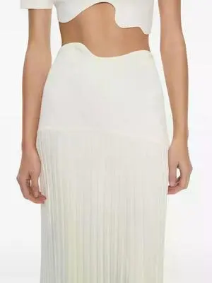 Christopher Esber Maparadita Pleated Maxi Skirt - White