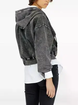 DIESEL® Hoodie With Denim Effect