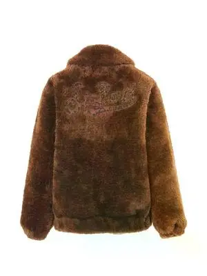 MC2 SAINT BARTH Logo-embroidered Faux-fur Coat