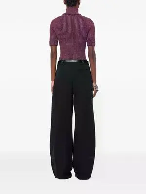 Rabanne Tailored Wide Leg Trousers In Wool