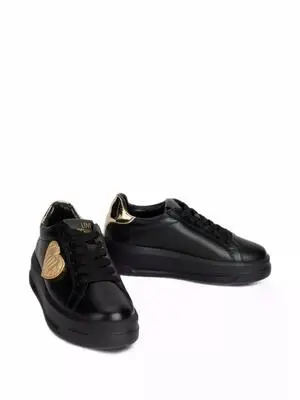 Moschino Heart-motif Metallic-trim Sneakers