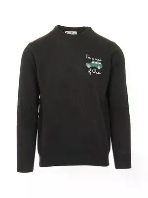 MC2 SAINT BARTH Embroidered Crew-neck Sweater - Black