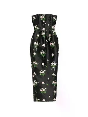 Bernadette Lena Embroidered Maxi Dress - Black