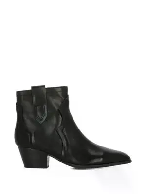 Ash Flare Pointed-toe Panelled Ankle Boots