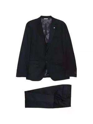 MANUEL RITZ Slim-fit Twill Suit - Blue