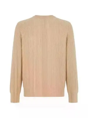 AMARANTO Ribbed-knit Long-sleeve Sweater