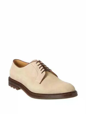 Brunello Cucinelli Suede Leather Derby Shoes