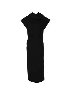Issey Miyake Sculptural Asymmetric Midi Dress