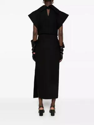 Issey Miyake Sculptural Asymmetric Midi Dress