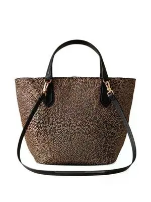 Borbonese B-escape Optyll-print Leather-trim Tote Bag